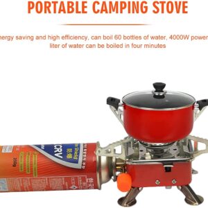 Portable Camping Gas Stove, Ultralight Backpacking Stove Folding Outdoor Camping Stove with Carry Case for Hiking, Camping, Outdoor Cooking, Picnic, BBQ