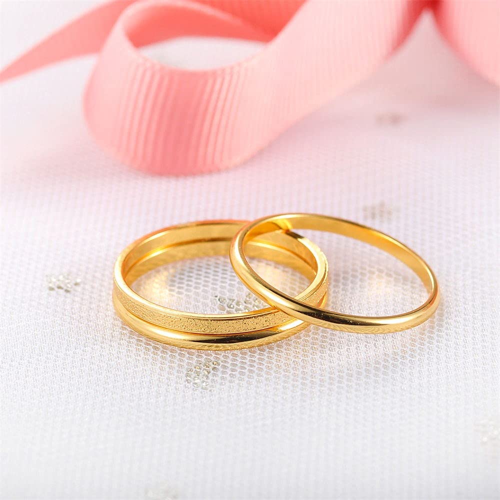 Liaya 14K Gold Plated 3Pcs Band-style Rings Set for Women & Teen Girls