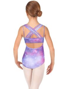 boyoo girls' sleeveless gymnastics ballet dance leotard cross straps back camisole tank leotards