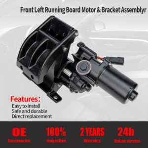 Front Left Driver Side Power Running Board Motor & Bracket Assembly Compatible with 2015 2016 2017 2018 2019 2020 Ford F150 Replaces FL3Z16A507A FL3Z-16A507-A