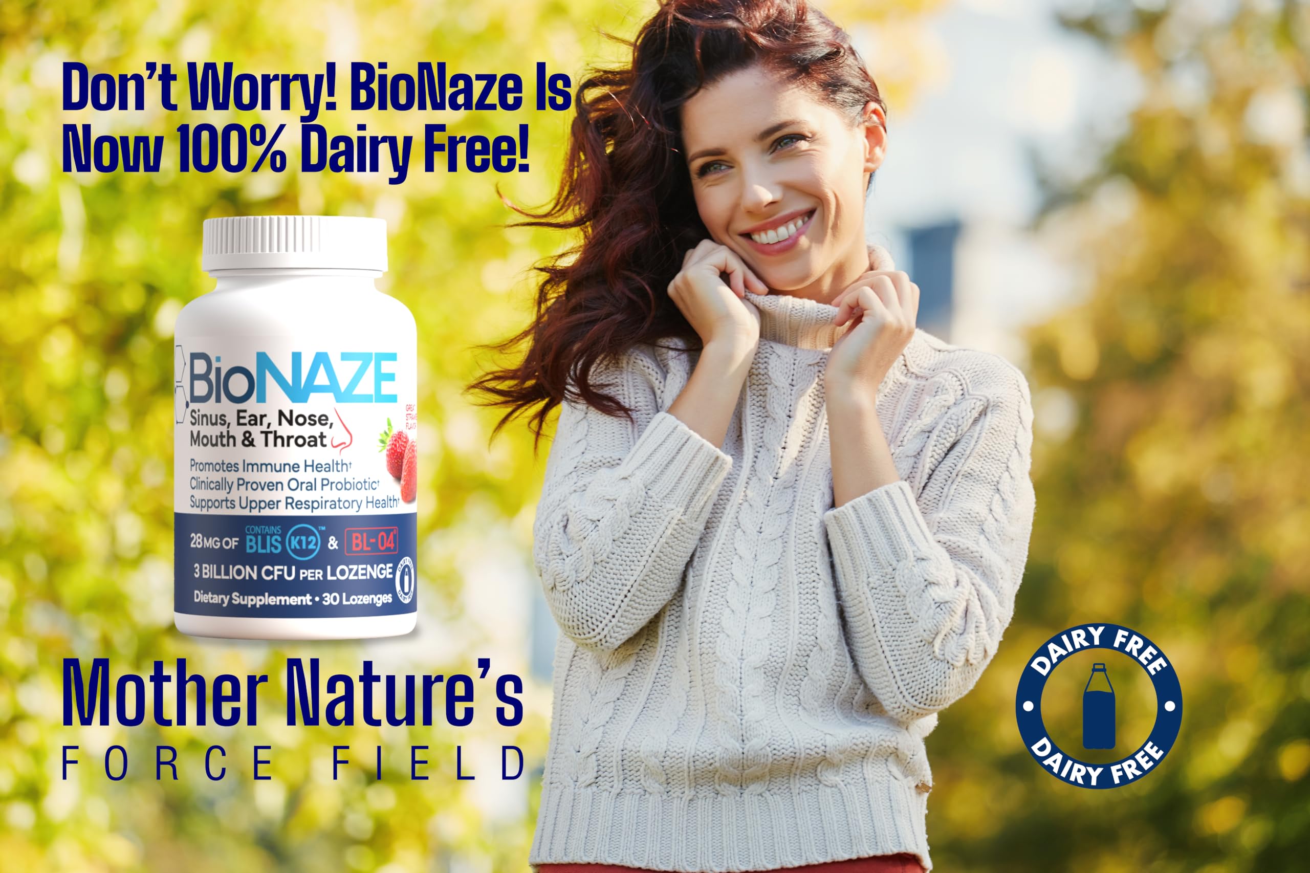 Bionaze Oral Probiotic K12 Dairy Free for Sinus Tonsil Stones Bad Breath Post Nasal Drip Throat Mouth Teeth - Improve Oral & Upper Respiratory Health with Clinically Proven BLIS K12 & BL-04 (2 Pack)