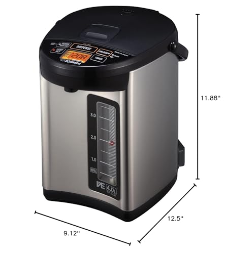 Zojirushi Water Boiler and Warmer 4.0-Liter (Stainless Black)