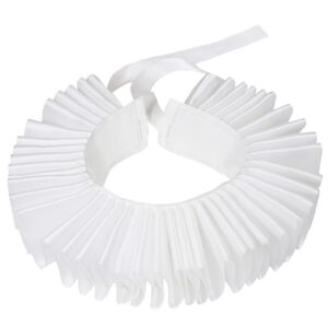 elizabethan collar,renaissance ruffle clown collar victorian colonial dickens neck lace neck collar white