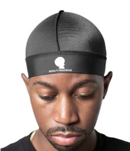 royalty headwear premium wave cap, the best wave cap for for 360, 540, and 720 waves (black)