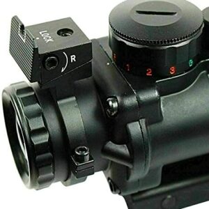 DB TAC INC 4x32 Red/Green/Blue Triple Illuminated Mil-Dot Range Reticle Scope for Picatinny/Weaver Rail