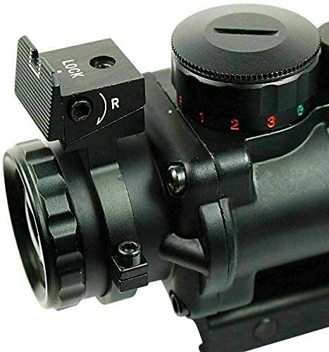 DB TAC INC 4x32 Red/Green/Blue Triple Illuminated Mil-Dot Range Reticle Scope for Picatinny/Weaver Rail