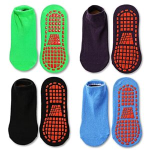 tphon non slip kids trampoline socks anti skid socks with grippers for toddler children teenagers grip socks for boys girls