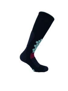 eurosock women's standard snowride snow board socks, deep black, md shoe 8-10