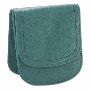 taxi wallet® tw03-dragonfly - soft leather (green) - compact, front pocket folding wallet - for cards, coins, bills, id (men & women)