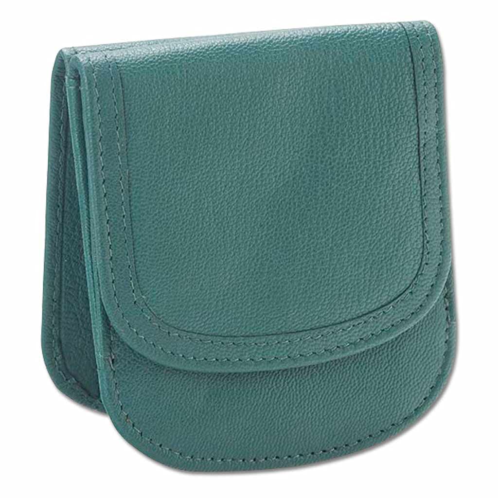 Taxi Wallet® TW03-DRAGONFLY - Soft Leather (Green) - Compact, Front Pocket Folding Wallet - For Cards, Coins, Bills, ID (Men & Women)