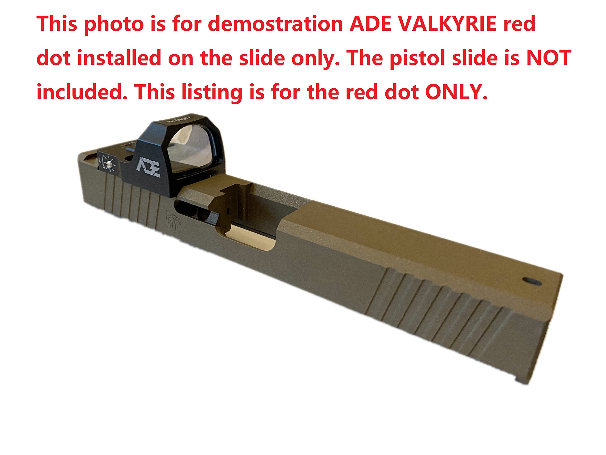 Ade Advanced Optics RD3-023 Shake Wake Valkyrie 4 MOA GREEN Dot Sight for Optics Ready Pistol That is Compatible with RMR fooprint Optics Such as Holosun HS407C/HS507C/HS507T and Riton X3 Tactix PRD.…