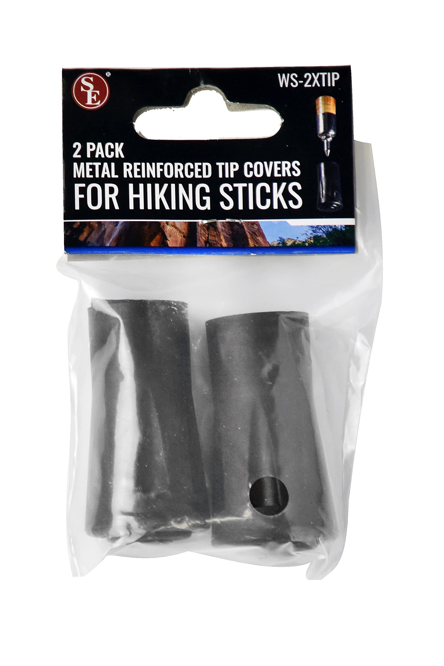 Simplifi It Rubber Tips for Walking Sticks (2-Pack) - WS-2XTIP