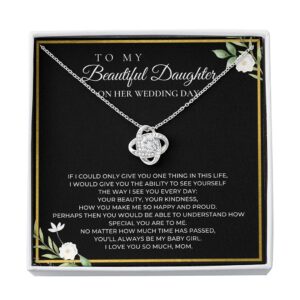 daughter wedding gift necklace from mom to my daughter on her wedding day if i could give you one thing in life bride gift from mom (standard box)