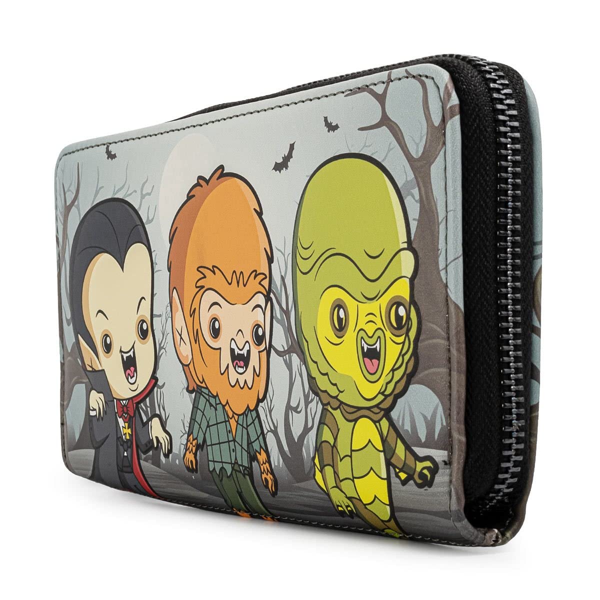 Loungefly Universal Monsters Chibi Faux Leather Zip Wallet