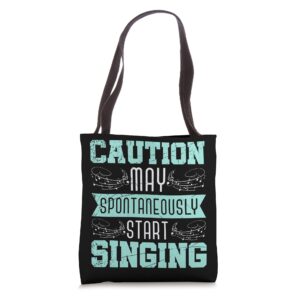 funny broadway singer theater actor rehearsals gift musicals tote bag