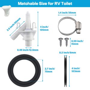 Dreyoo 385311641 Water Valve Kit, Plastic RV Camper Toilet Valve Parts Compatible with Sealand 300 310 311 320 and 321 Series RV Marine Toilet Flush Valve Replacement (1 Piece)