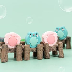 GeekShare Cute Animal Theme Silicone Joy-Con Thumb Grip Caps,Joystick Cover Compatible with Nintendo Switch/OLED/Lite,4PCS - Frog & Axolotl (for Switch/OLED/Lite)