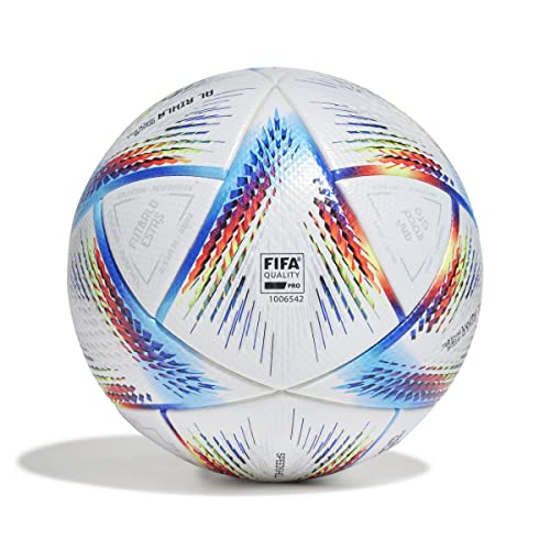 adidas unisex-adult FIFA World Cup Qatar 2022 Al Rihla Pro Soccer Ball, White/Pantone, 5