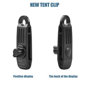 8 Pcs Tarp Clips Lock Grip Crocodile Mouth Clip Tent Accessories Awning Clamp for Tents, Tarp, Boat Cover, Pool Cover, Car Cover Black