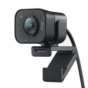 logitech streamcam, 1080p hd 60fps streaming webcam with usb-c and built-in microphone, worldwide version, chinese spec (graphite)