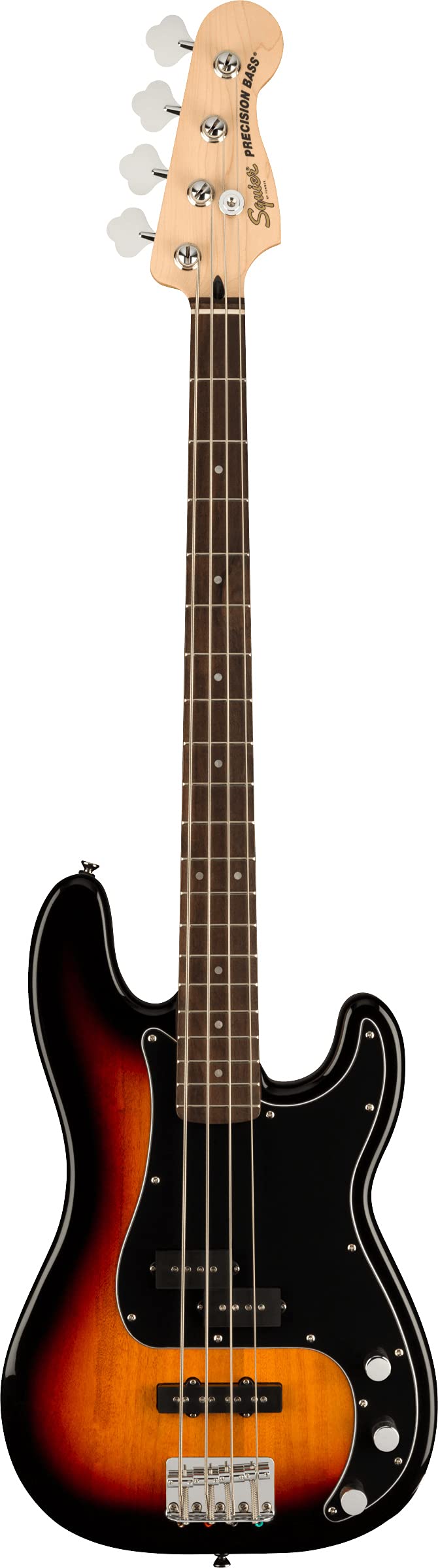 Fender Squier Affinity Precision Bass PJ - 3-Color Sunburst Bundle with Rumble 15 Amplifier, Instrument Cable, Gig Bag, Tuner, Strap, and Austin Bazaar Instructional DVD