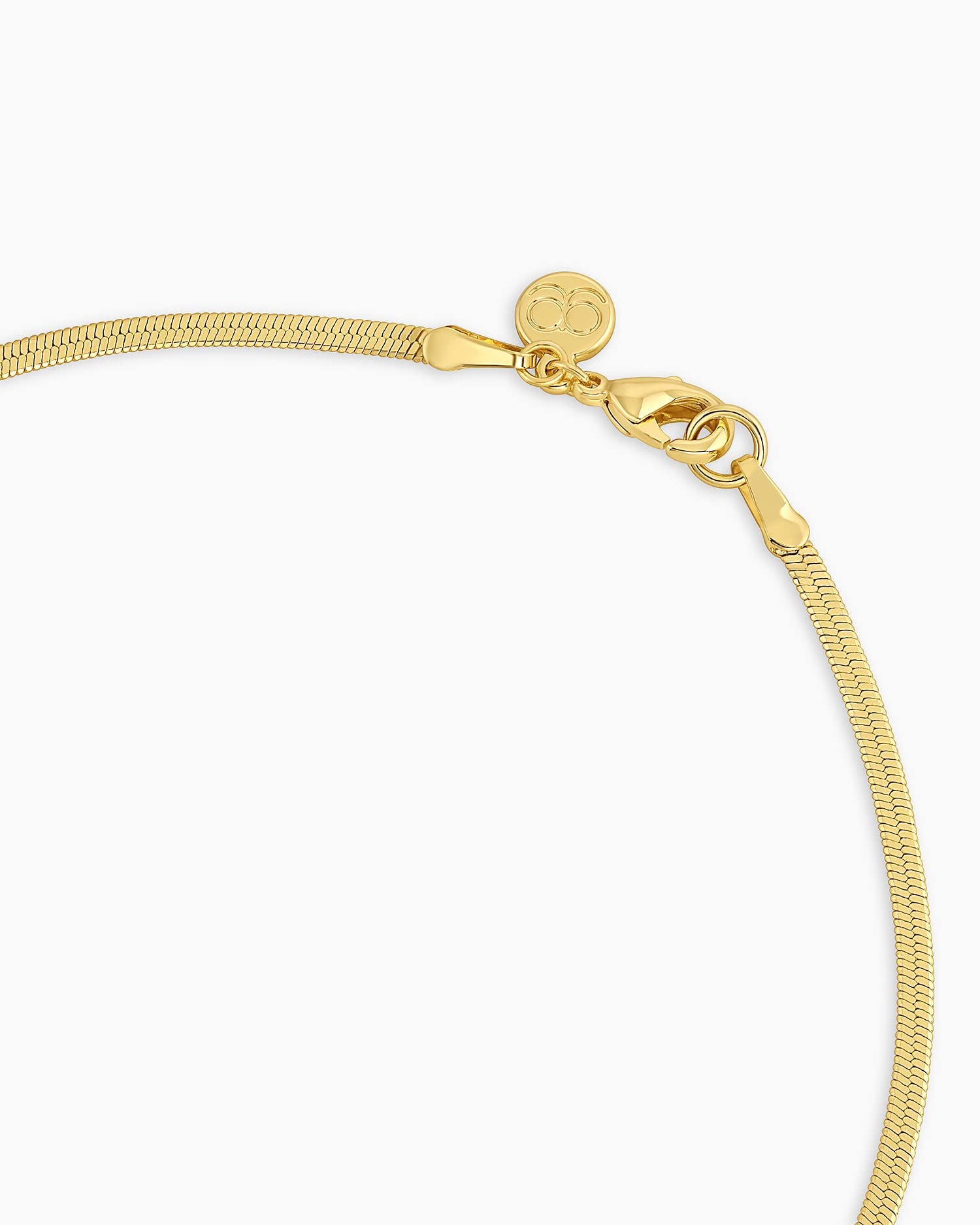 gorjana Women’s Mini Venice Necklace, Flat 2mm Snake Chain Choker, 18K Gold Plated