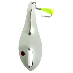 tournament grade tackle - tgt 10.5 inch rattling bunker spoon (white/white)