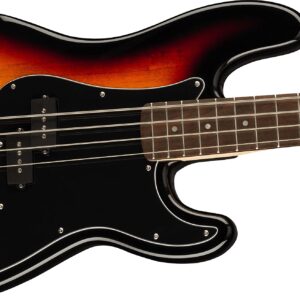 Fender Squier Affinity Precision Bass PJ - 3-Color Sunburst Bundle with Rumble 15 Amplifier, Instrument Cable, Gig Bag, Tuner, Strap, and Austin Bazaar Instructional DVD