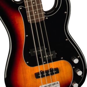 Fender Squier Affinity Precision Bass PJ - 3-Color Sunburst Bundle with Rumble 15 Amplifier, Instrument Cable, Gig Bag, Tuner, Strap, and Austin Bazaar Instructional DVD