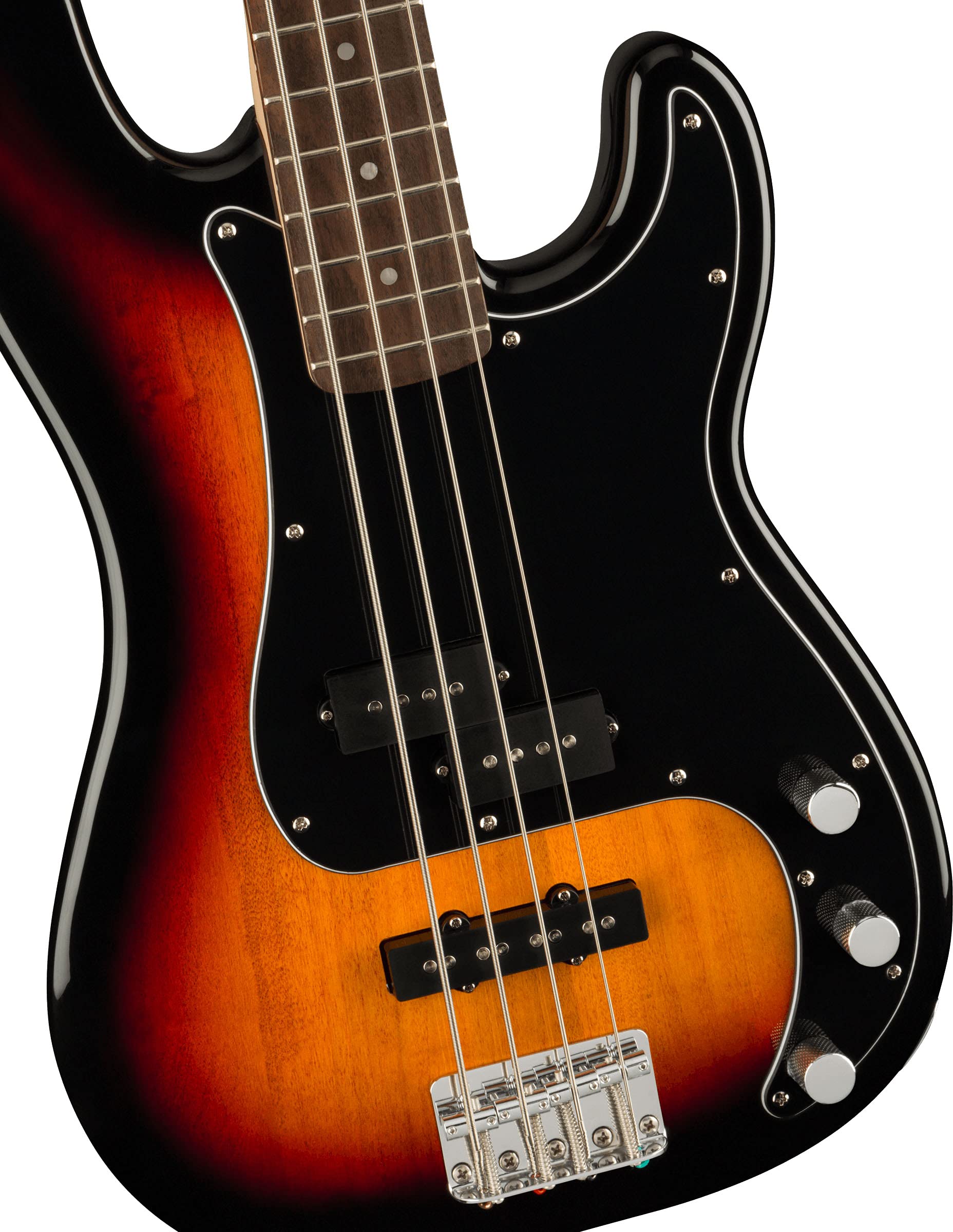 Fender Squier Affinity Precision Bass PJ - 3-Color Sunburst Bundle with Rumble 15 Amplifier, Instrument Cable, Gig Bag, Tuner, Strap, and Austin Bazaar Instructional DVD