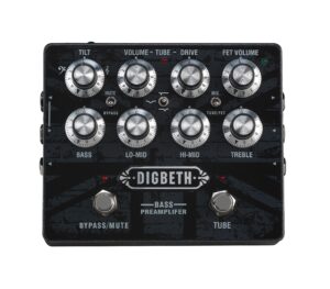 laney digbeth db bass guitar pre amplifier pedal, black