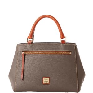 dooney & bourke handbag, pebble grain small zip satchel - elephant