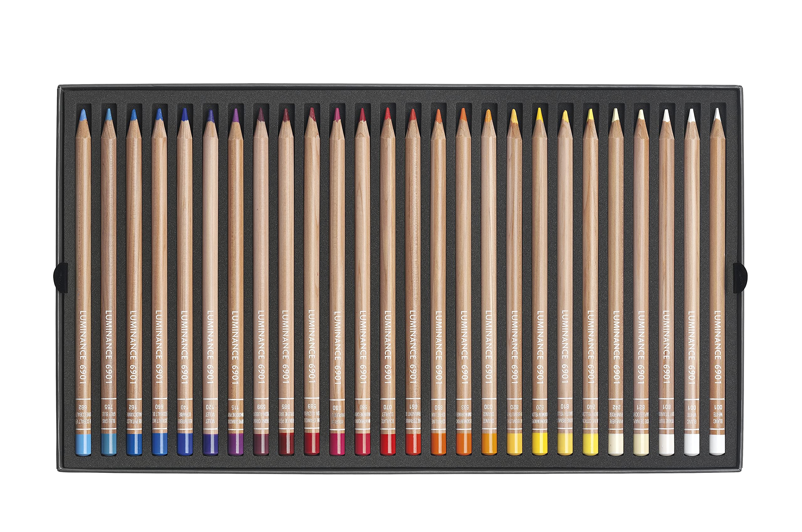 Caran d'Ache Luminance 6901 Box of 100 Individual Coloured, Artists, Colour Coded Pencils & 1 Full & 1 Pencil Blender