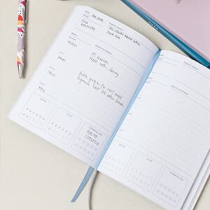 Busy B Goals Diary Runs January - December 2022. A5 Blue Week to View Goal Setting Planner with Stickers, Pockets & Notes