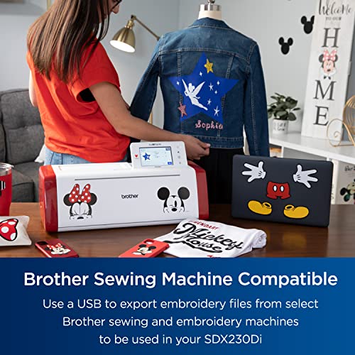 Brother ScanNCut DX SDX230Di Disney Cutting Machine, Includes 152 Built-in Disney Designs for Vinyl, Paper Crafting, and More