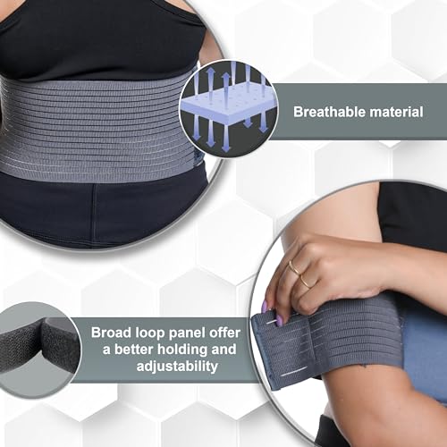 WC-Left Right Shoulder Immobilizer Arm Sling Elastic Brace for Clavicle Collar Bone Dislocation Subluxation Shoulder stabilizer Compression Brace After Rotator Cuff Surgery -Grey (Uni 30-41)Inch