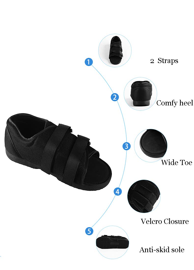 Cast Shoe Foot Fracture Support Surgical Shoe Medical Open Toe Plaster Cast Boot Post Op Shoe Toe Valgus Surgical Fixed Gypsum Shoe Walking Boot for Foot Injuries Stable Ankle Joints Postoperative Recovery Pain Relief