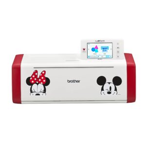 brother scanncut dx sdx230di disney cutting machine, includes 152 built-in disney designs for vinyl, paper crafting, and more