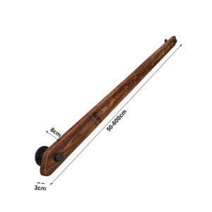 Handrail Rustic Wood Handrail 1.6ft-20ft Kit, Non-Slip Handrails for Indoor Stairs, Wall Home Corridor Lofts Railings Grab Bar (Size : 150cm)