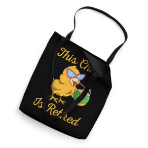 This Chick Is Retired Pension Vacation Pensioner Retirement Tote Bag