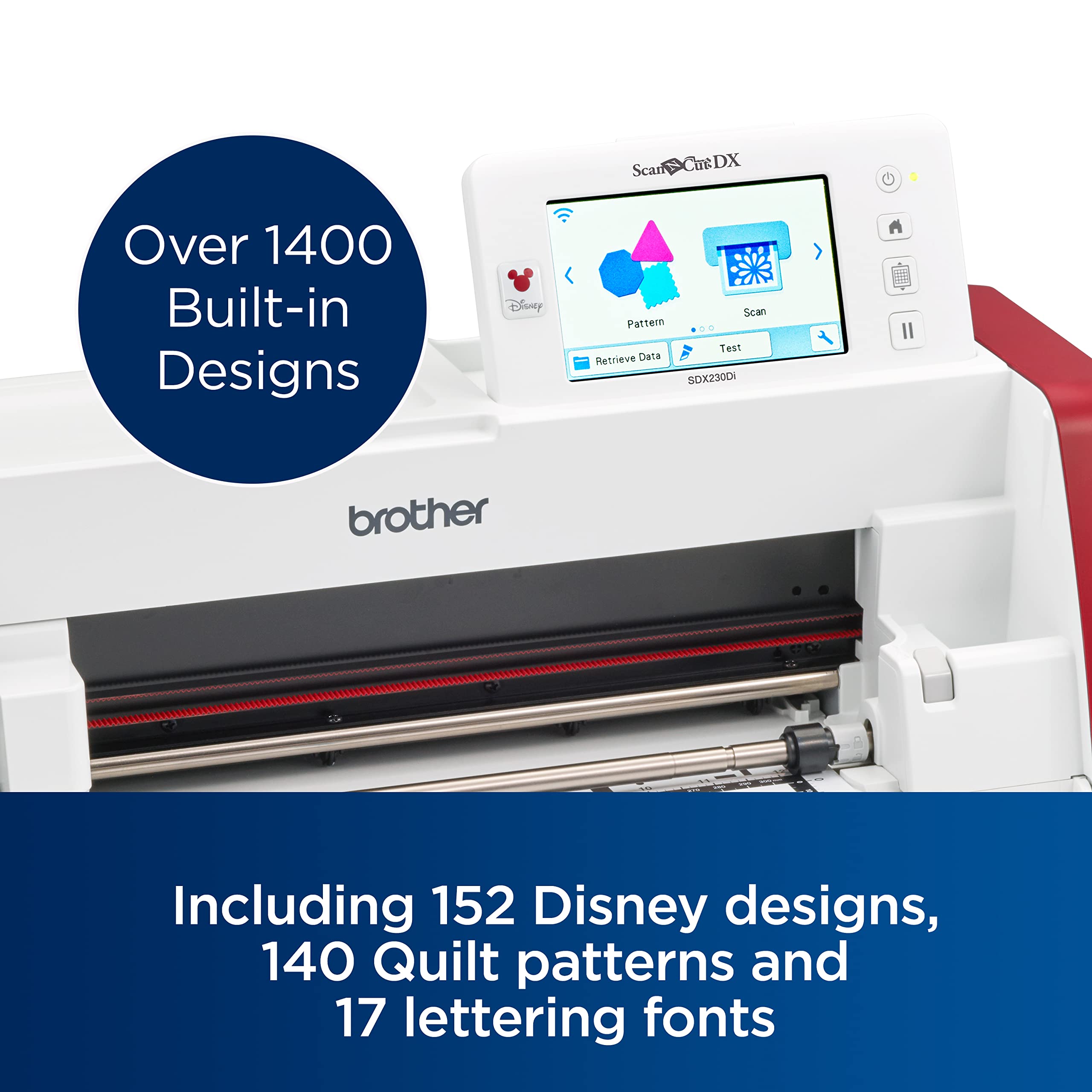 Brother ScanNCut DX SDX230Di Disney Cutting Machine, Includes 152 Built-in Disney Designs for Vinyl, Paper Crafting, and More