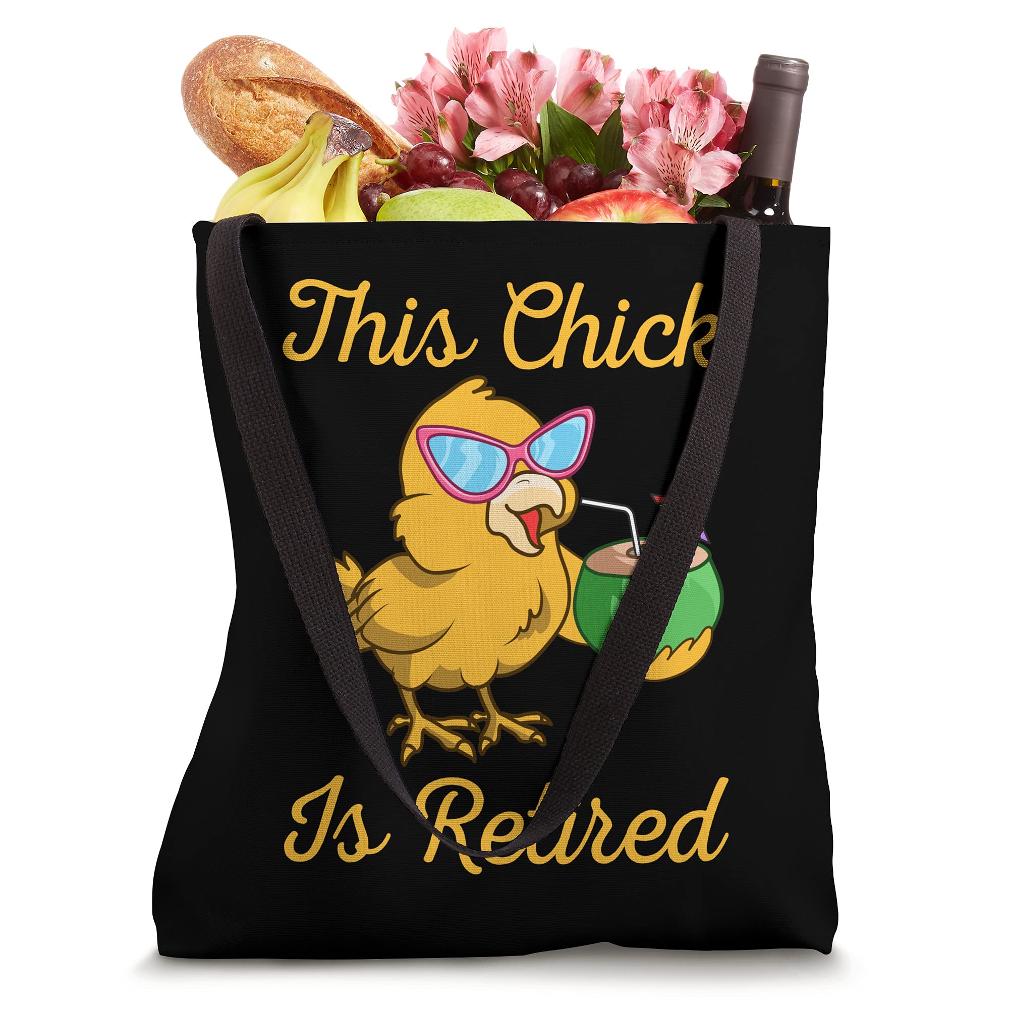 This Chick Is Retired Pension Vacation Pensioner Retirement Tote Bag