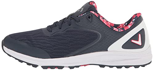 Callaway Women's Coronado v2 SL Golf Shoe, Blue/White/Red, 8.5