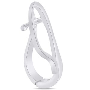 AFFY Interchangeable Pendant Hanger Slide Pearl Enhancer Fits 7mm In 14k White Gold Plated 925 Sterling Silver