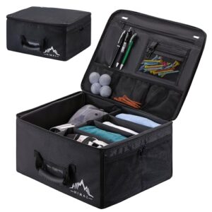 himal himal golf trunk organizer -collapsible & foldable golf travel storage，waterproof car golf bag with independent ventilation compartment for 1 pair shoes