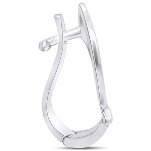 AFFY Interchangeable Pendant Hanger Slide Pearl Enhancer Fits 7mm In 14k White Gold Plated 925 Sterling Silver