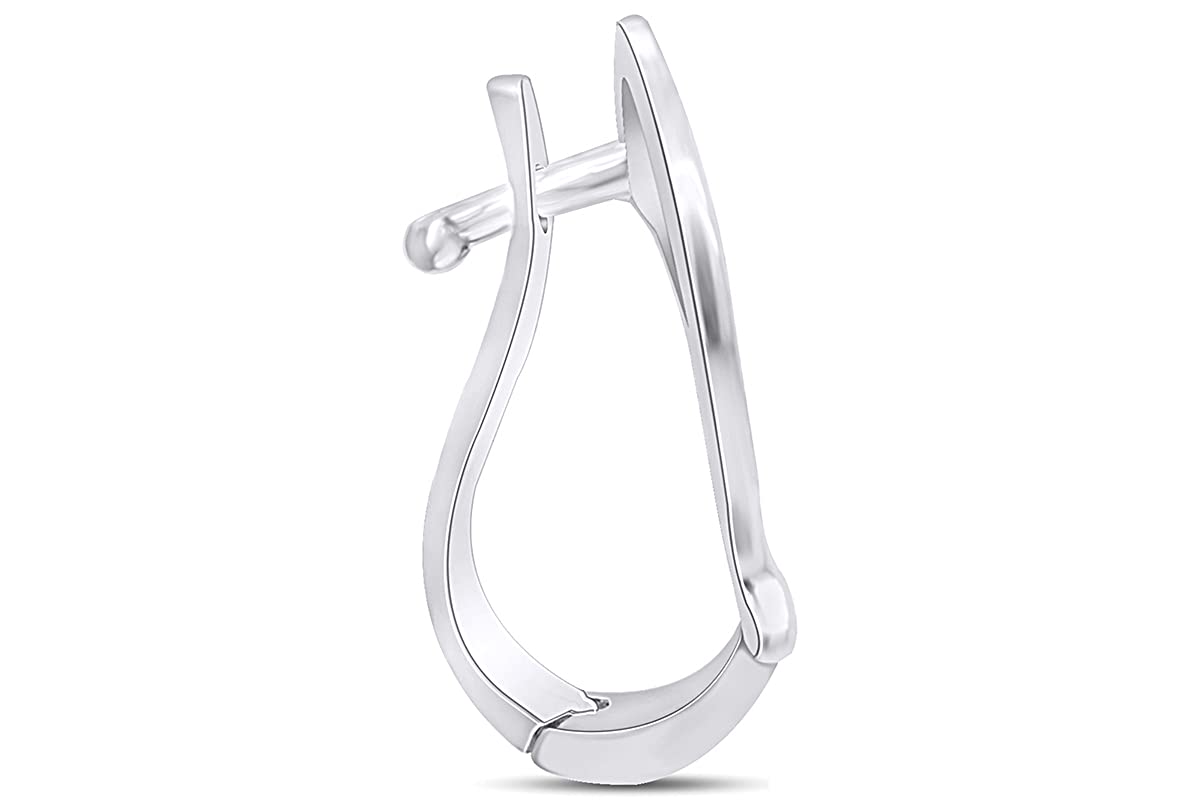 AFFY Interchangeable Pendant Hanger Slide Pearl Enhancer Fits 7mm In 14k White Gold Plated 925 Sterling Silver