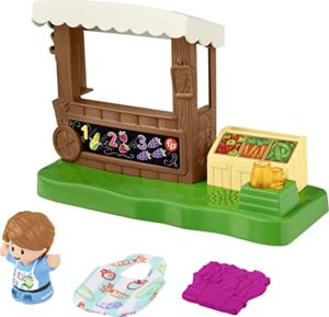 fisher-price little people toddler toy farmers market playset with light sounds & figure for preschool pretend play kids ages 1+ years