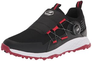 new balance men's fresh foam pacesl boa golf shoe, black/red, 12