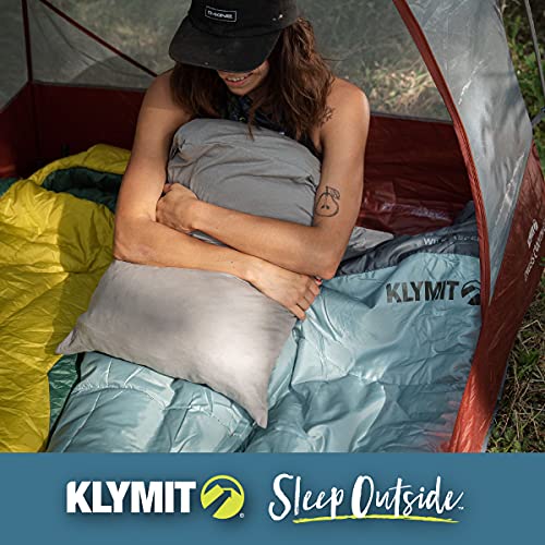 Klymit Wild Aspen Lightweight Rectangle Sleeping Bag, 20°F Sleeping Bag for Camping, Hiking, and Backpacking in Cold Weather, Green